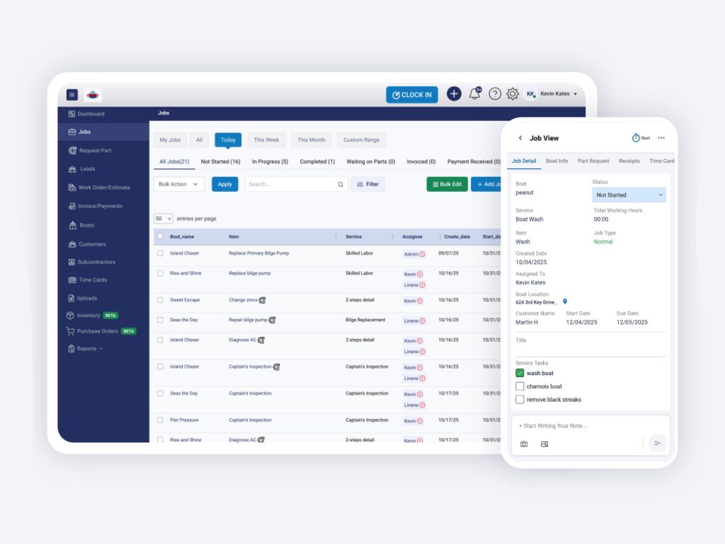Boat Marine Services Management Software | Yacht Logic Pro